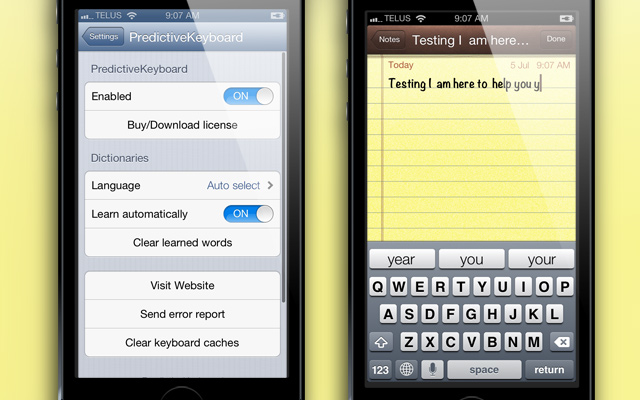 Type Faster On iOS With The PredictiveKeyboard Cydia Tweak Type Faster On iOS With The PredictiveKeyboard Cydia Tweak